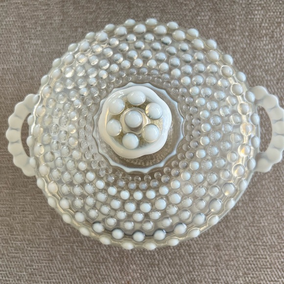 Fenton | Dining | Fenton White Hobnail Covered Dish | Poshmark